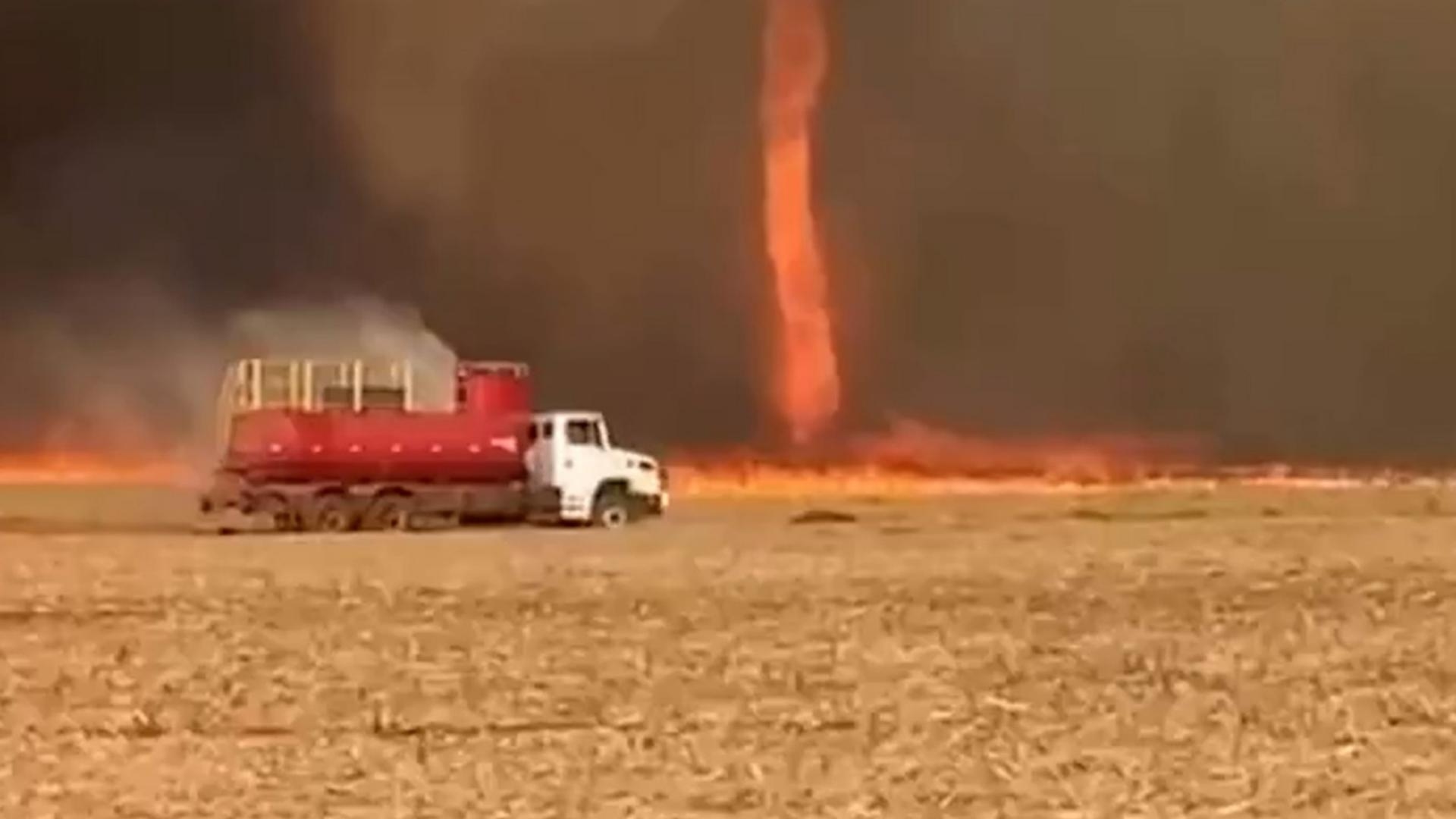 Watch: Fire Tornado Engulfs Area - MTV Lebanon