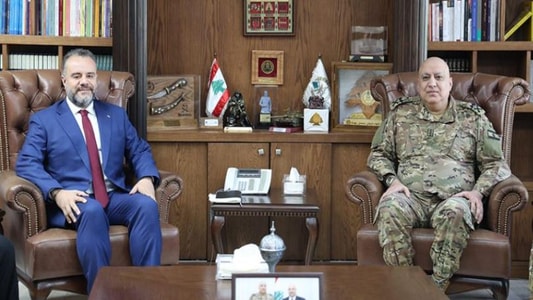Acting Army Chief broaches situation with MP Abdel Massih - MTV Lebanon
