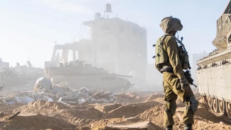 Heavy and light machine-gun fire, as well as tank shelling, were heard ...