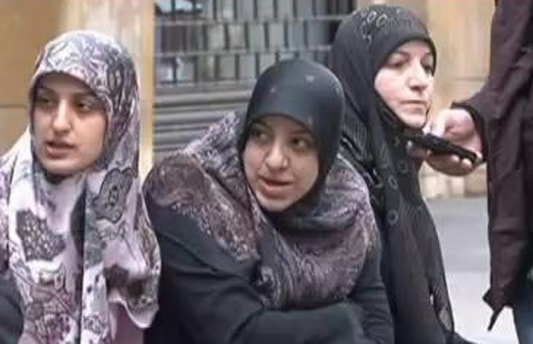 Spokesperson for the relatives of the Aazaz hostages, Hayat Awali to al ...