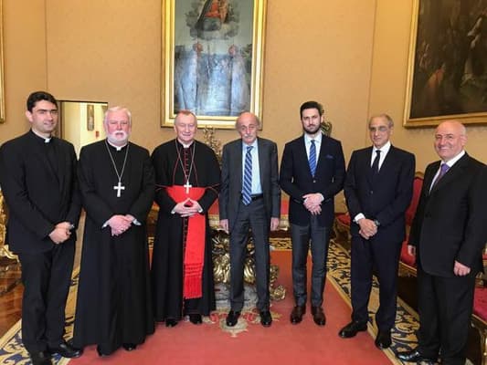 Photo: Jumblatt meets with Italian PM and FM in Vatican - MTV Lebanon