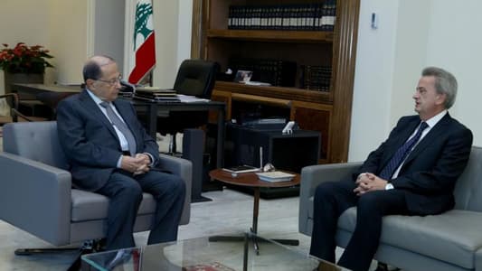 الرئيس عون استقبل حاكم مصرف لبنان رياض سلامة وعرض معه للأوضاع النقدية