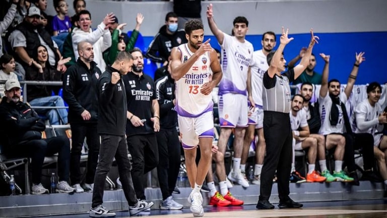 Beirut has defeated CS Maristes , with a score of 109–77, within the ...