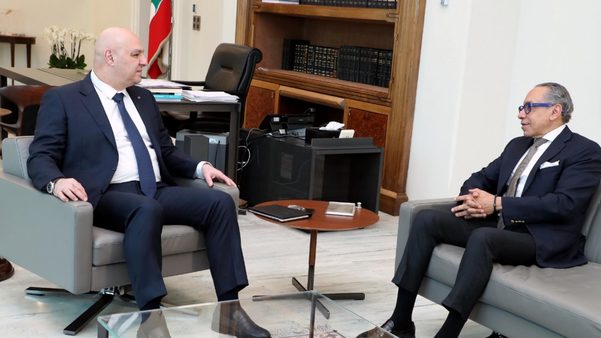 President Aoun discussed with Egyptian Ambassador Alaa Moussa the ...