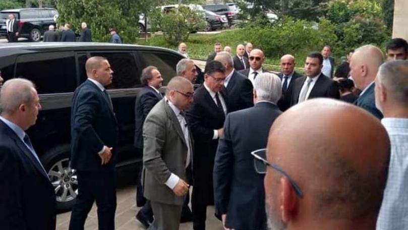 Photo: Bahaa Hariri arrived at the Hariri family home in Majdelyoun to ...