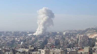 Syrian media: Powerful explosions were heard in western rural Damascus ...