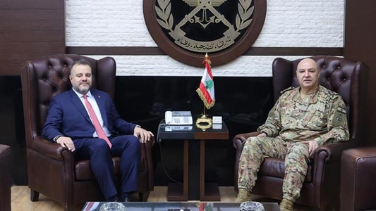 Army chief discusses situation with MP Abdel Massih - MTV Lebanon