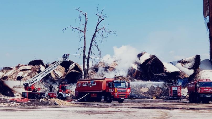 Photos: For the second day in a row, the Beirut Fire Brigade is working ...