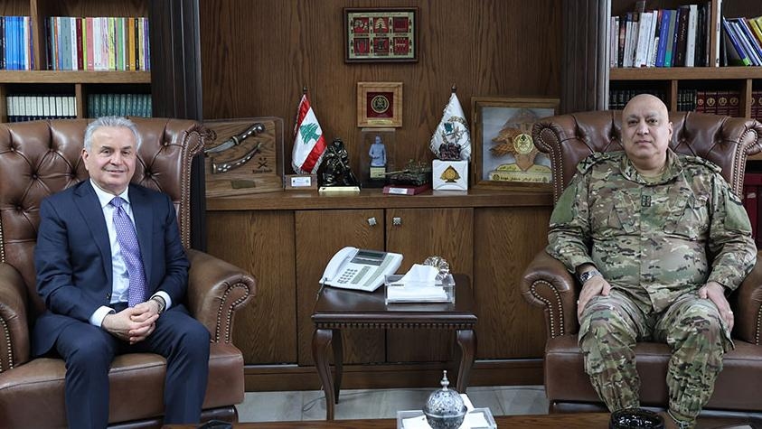Acting army chief broaches general situation with MP Dergham - MTV Lebanon