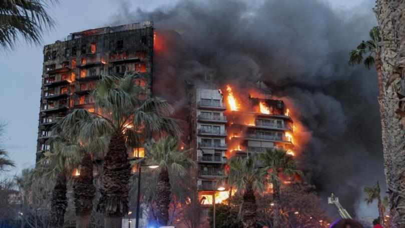 Fire Engulfs High-Rise Building in Spain - MTV Lebanon