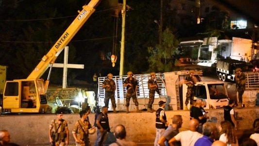 Members of the security services came to Kahaleh to conduct a security ...