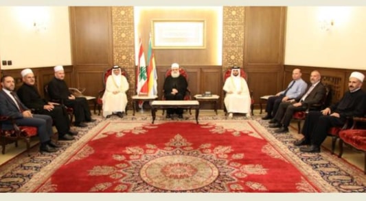 Druze Sheikh Akl meets new Qatari Ambassador - MTV Lebanon