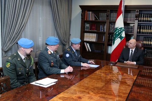 President Aoun discusses UNTSO operations with Chief of Staff Patrick ...