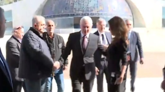 Head of the Marada Movement, Sleiman Frangieh, arrived to Bkerke to ...