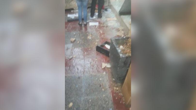Watch: Protesters destroy entrance to Economy Ministry building - MTV ...