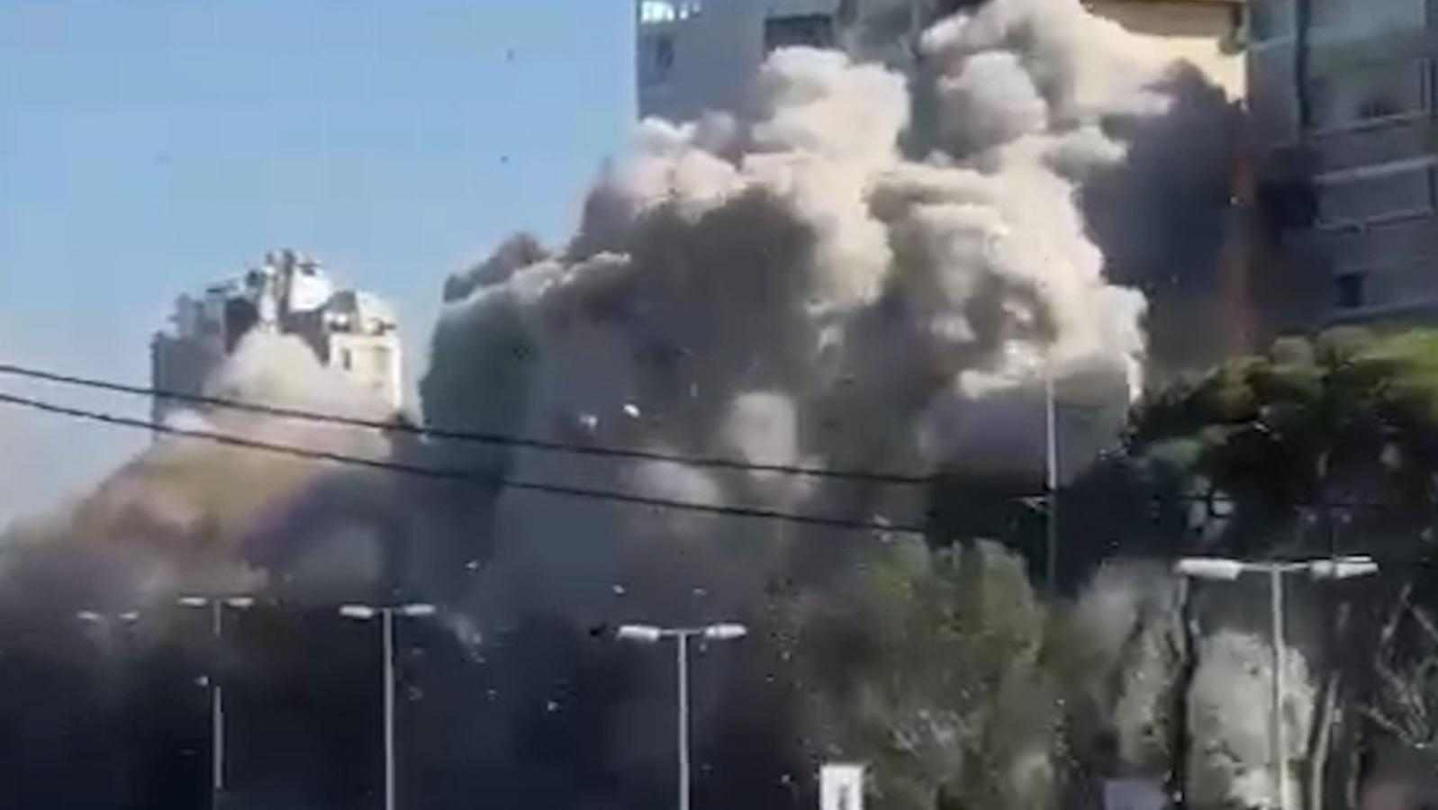 Watch: Building Targeted in Tayouneh - MTV Lebanon