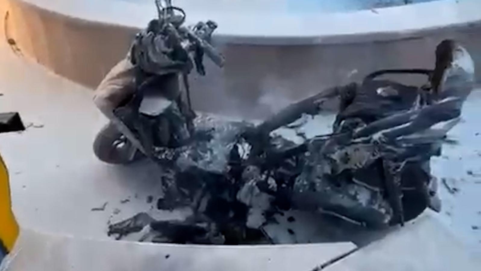 Watch: Motorcycle Explodes - MTV Lebanon
